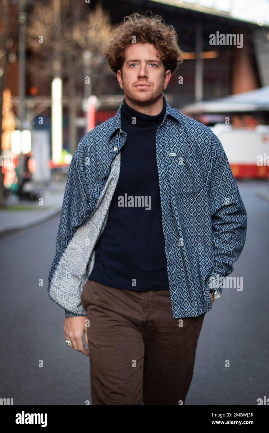Scott Lazer poses for portrait photographs for the film 'West By God ...