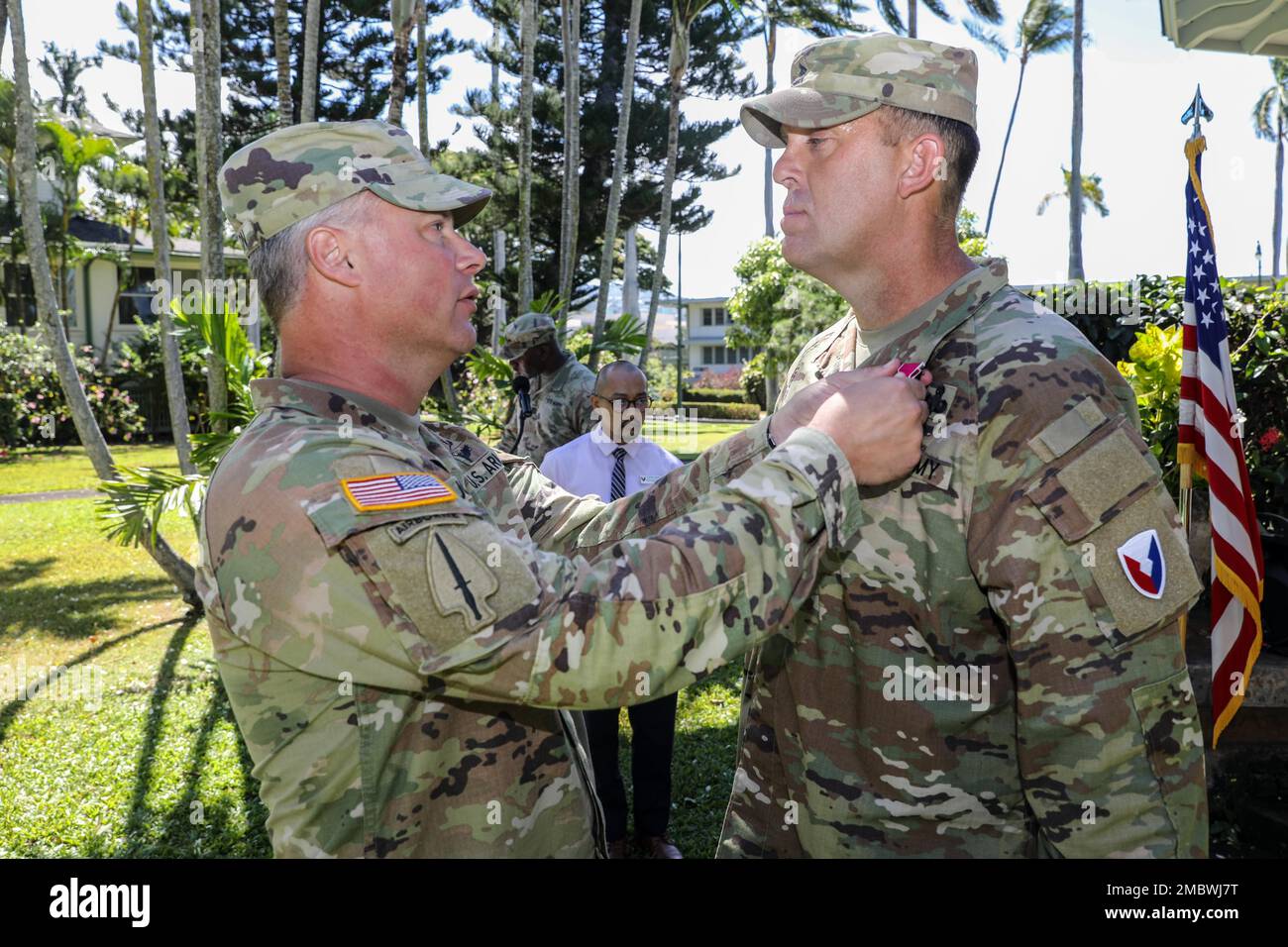 Col. Erik C. Johnson (left), commander of the 402nd Army Field Support ...