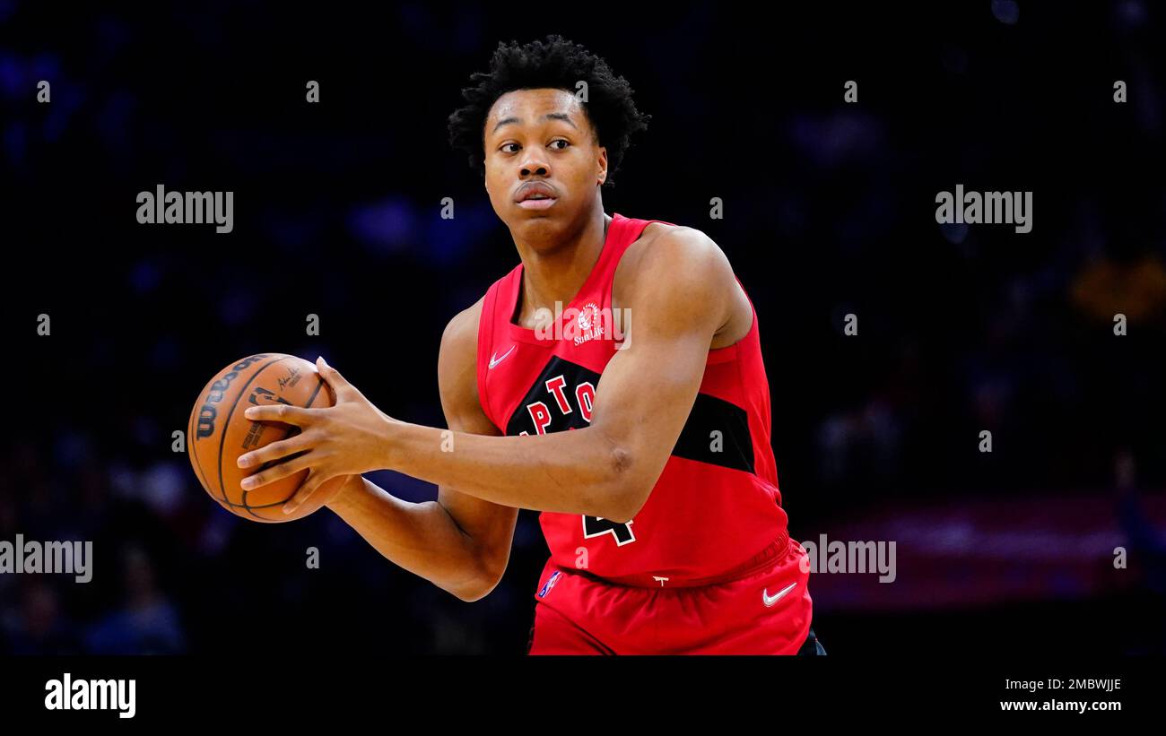 Toronto Raptors' Scottie Barnes plays during an NBA basketball game ...