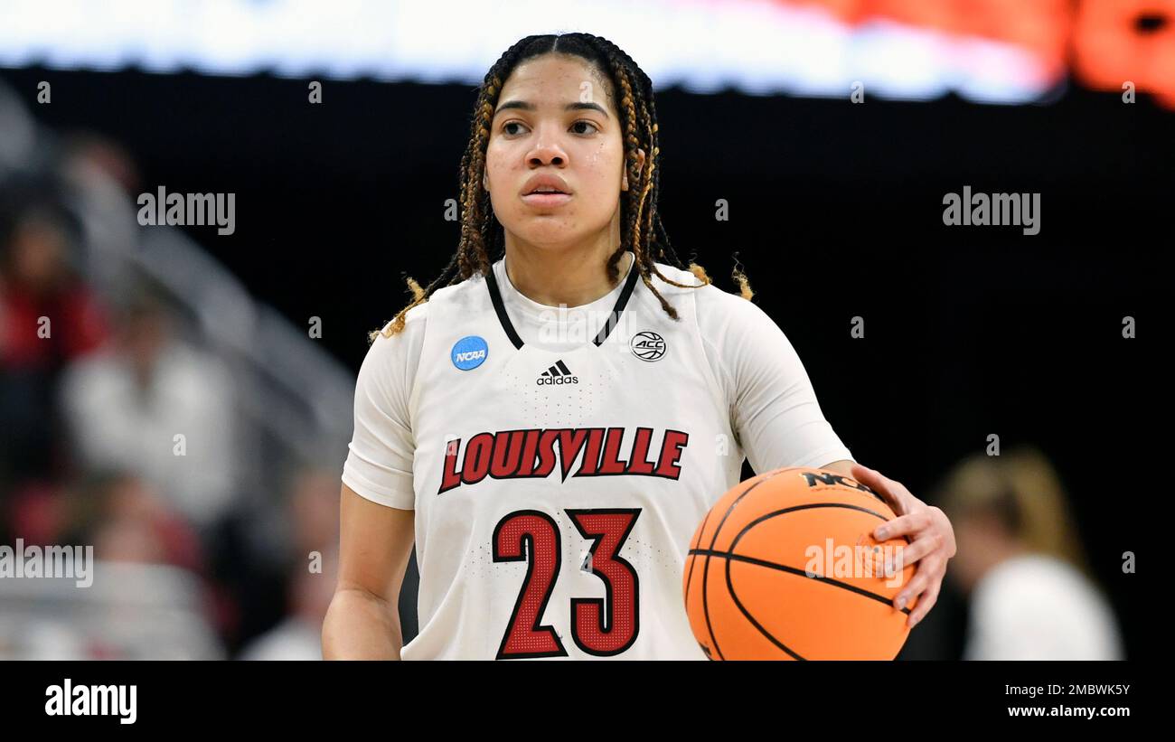 Louisville guard Chelsie Hall (23) in action in the second half of a ...