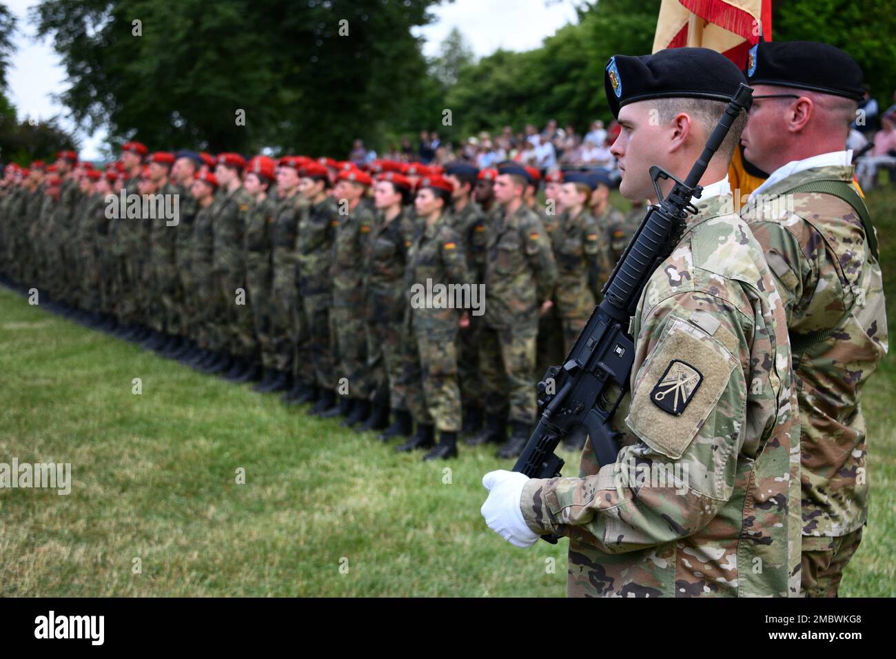 U.S. Soldiers with the 18th Combat Sustainment Support Battalion attend ...
