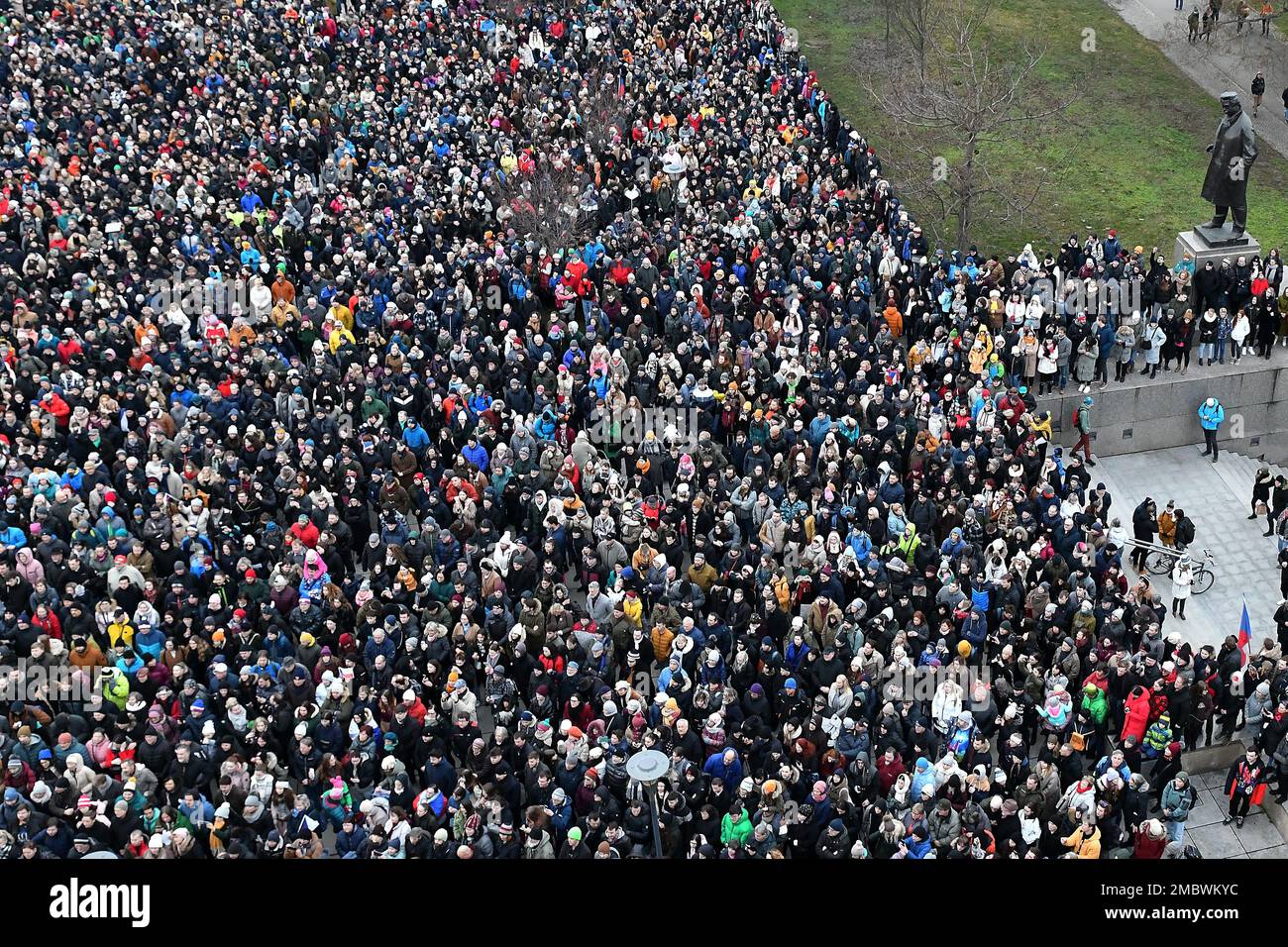 Presidential candidate Petr Pavel (not seen) meets citizens and visits ...