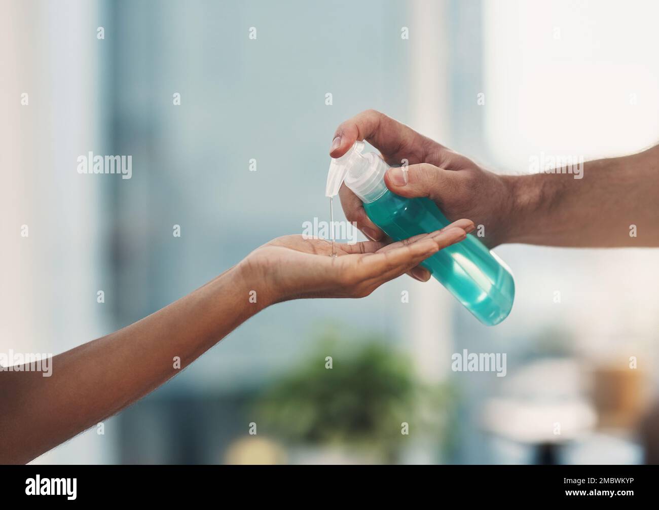 Good hygiene habits make the world go round. an unrecognisable couple ...