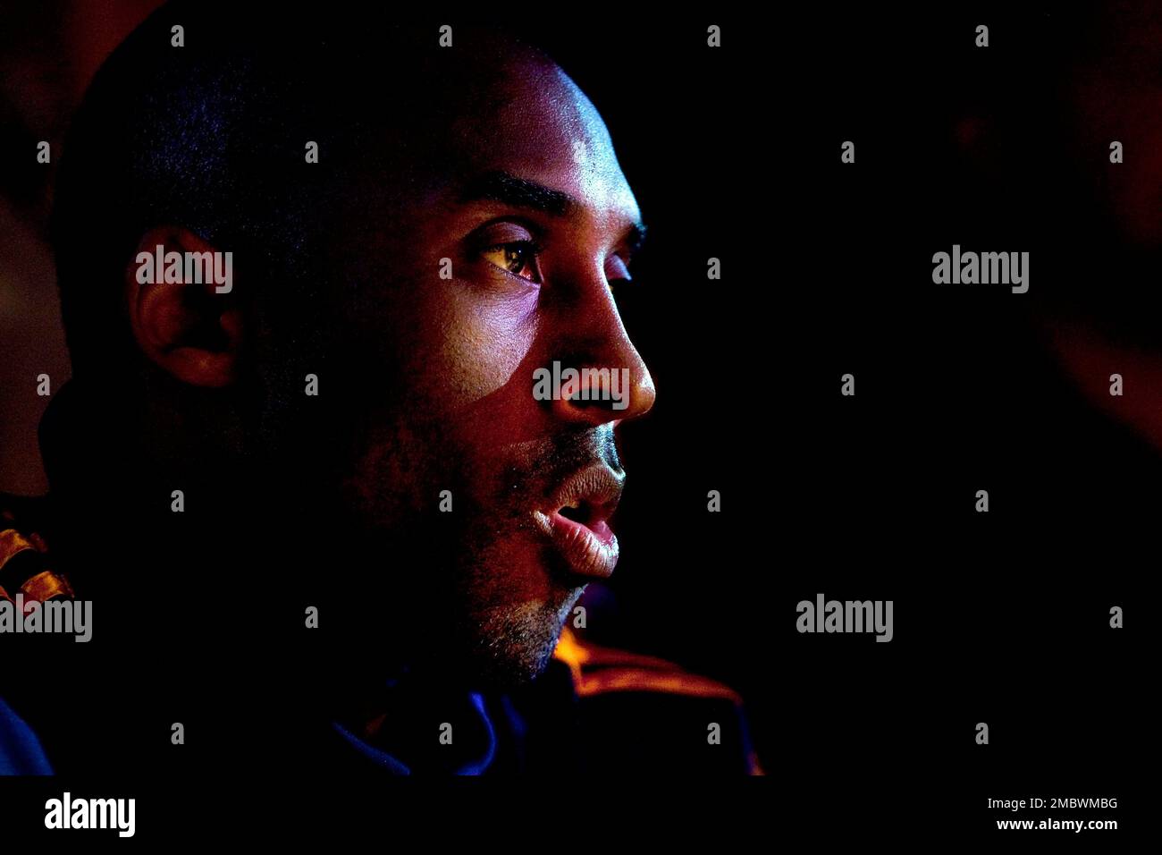 FILE - Los Angeles Lakers' Kobe Bryant sits on the bench during player ...