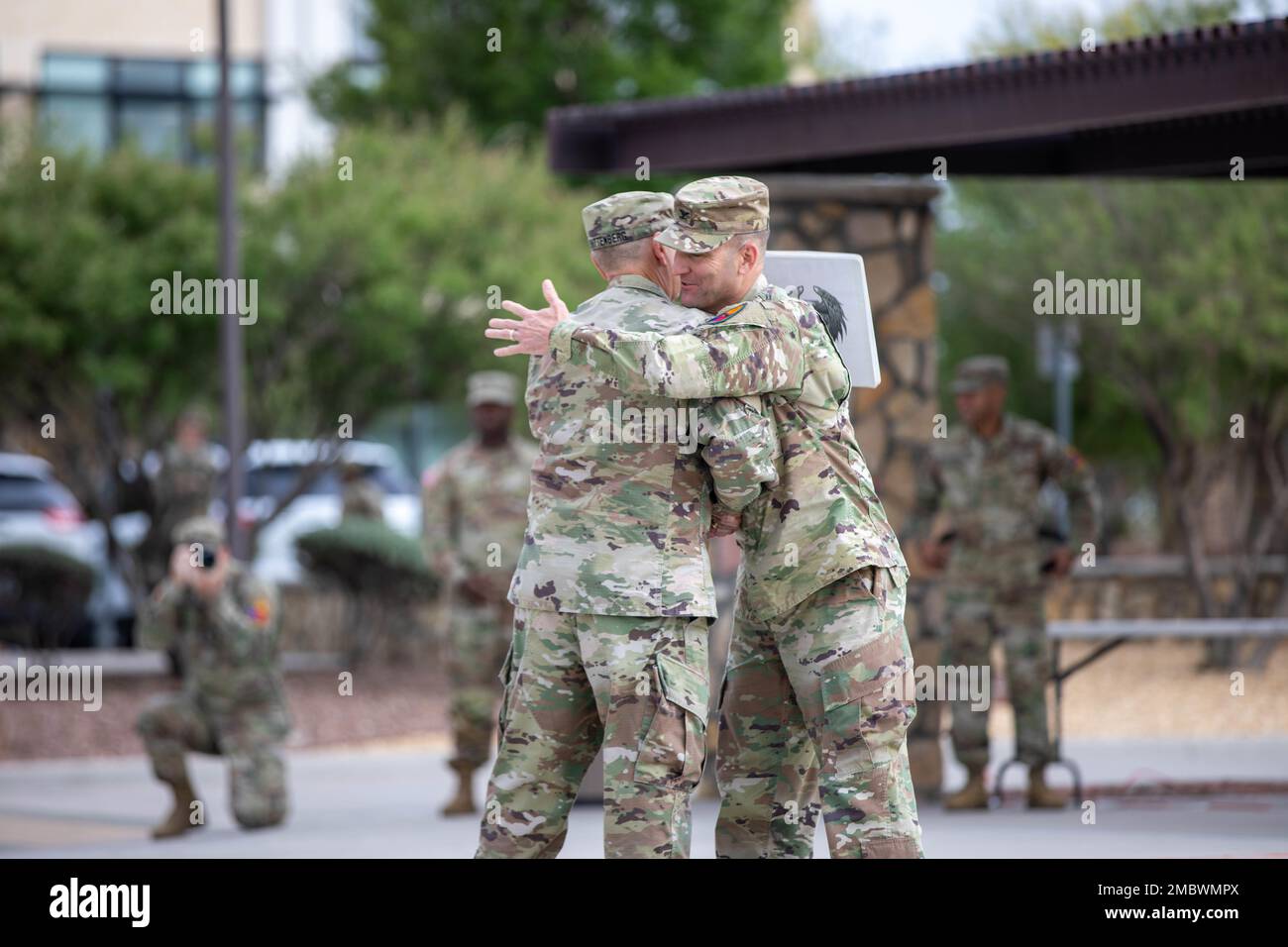 Col. John Morris and Col. Geoffrey Whittenberg embrace one final time ...