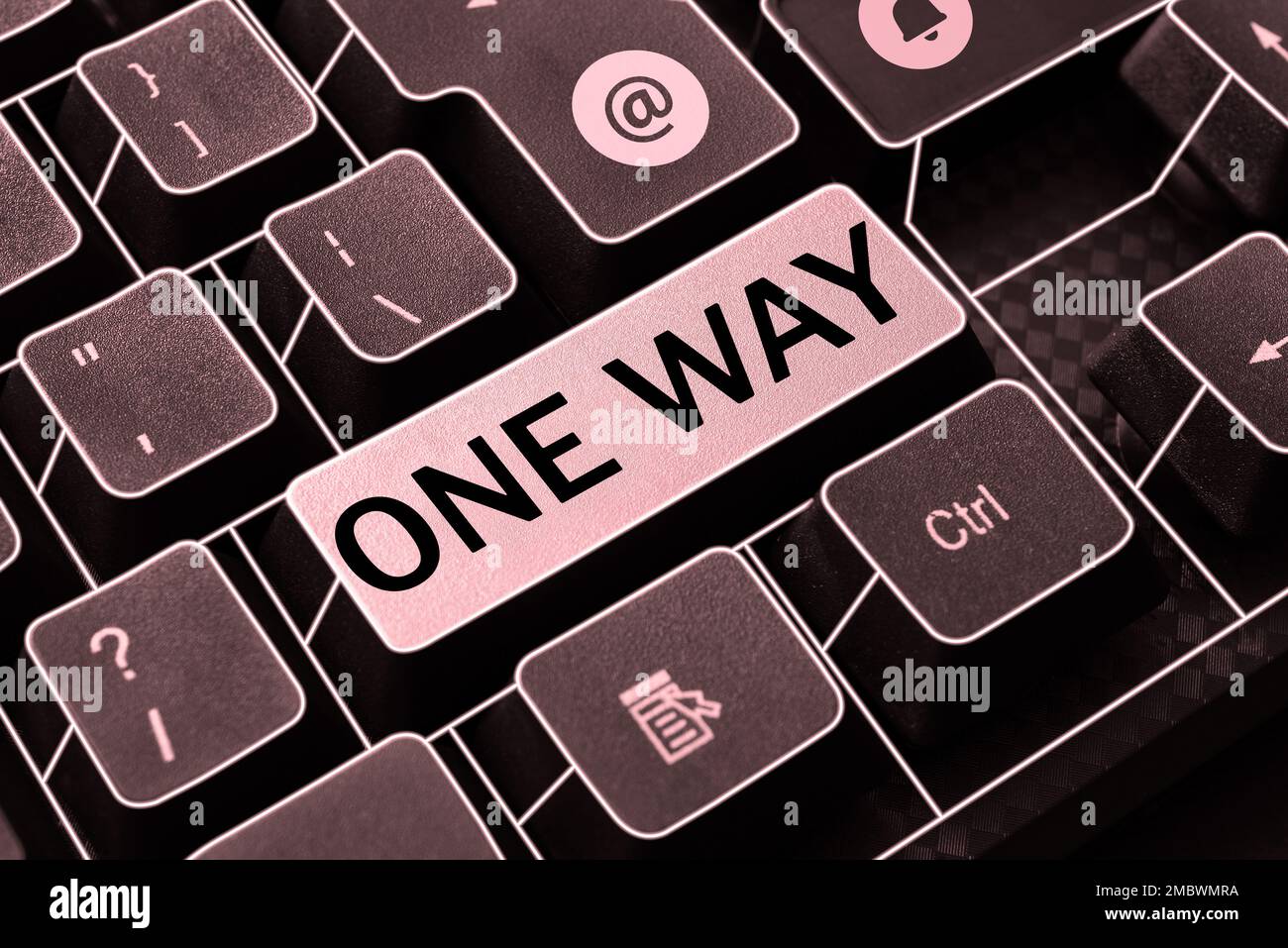 Text caption presenting One Way. Business concept Only direction Street ...