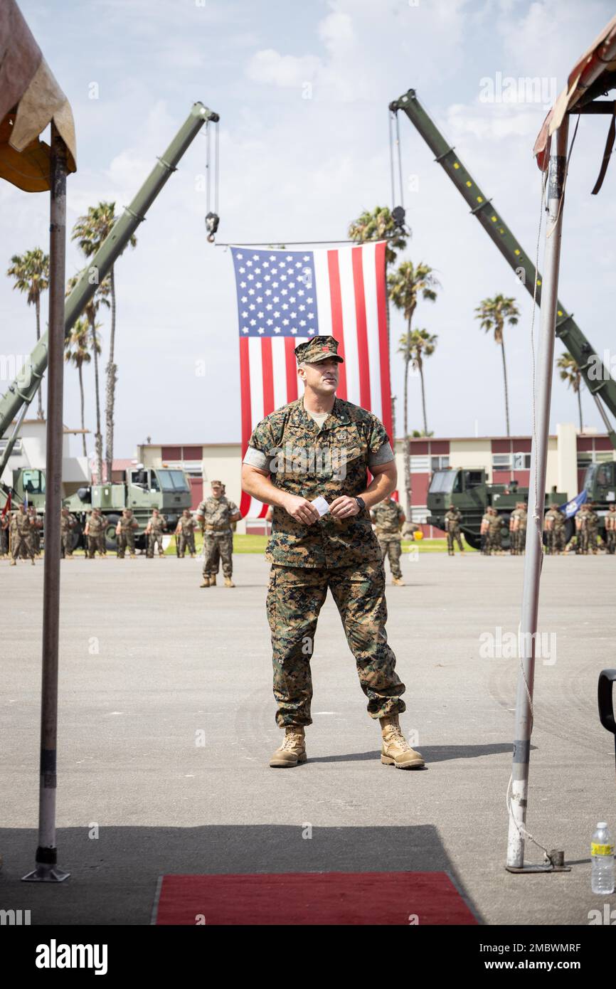 U.S. Marine Corps Lt. Col. Jonathan L. Peterson, outgoing commanding ...