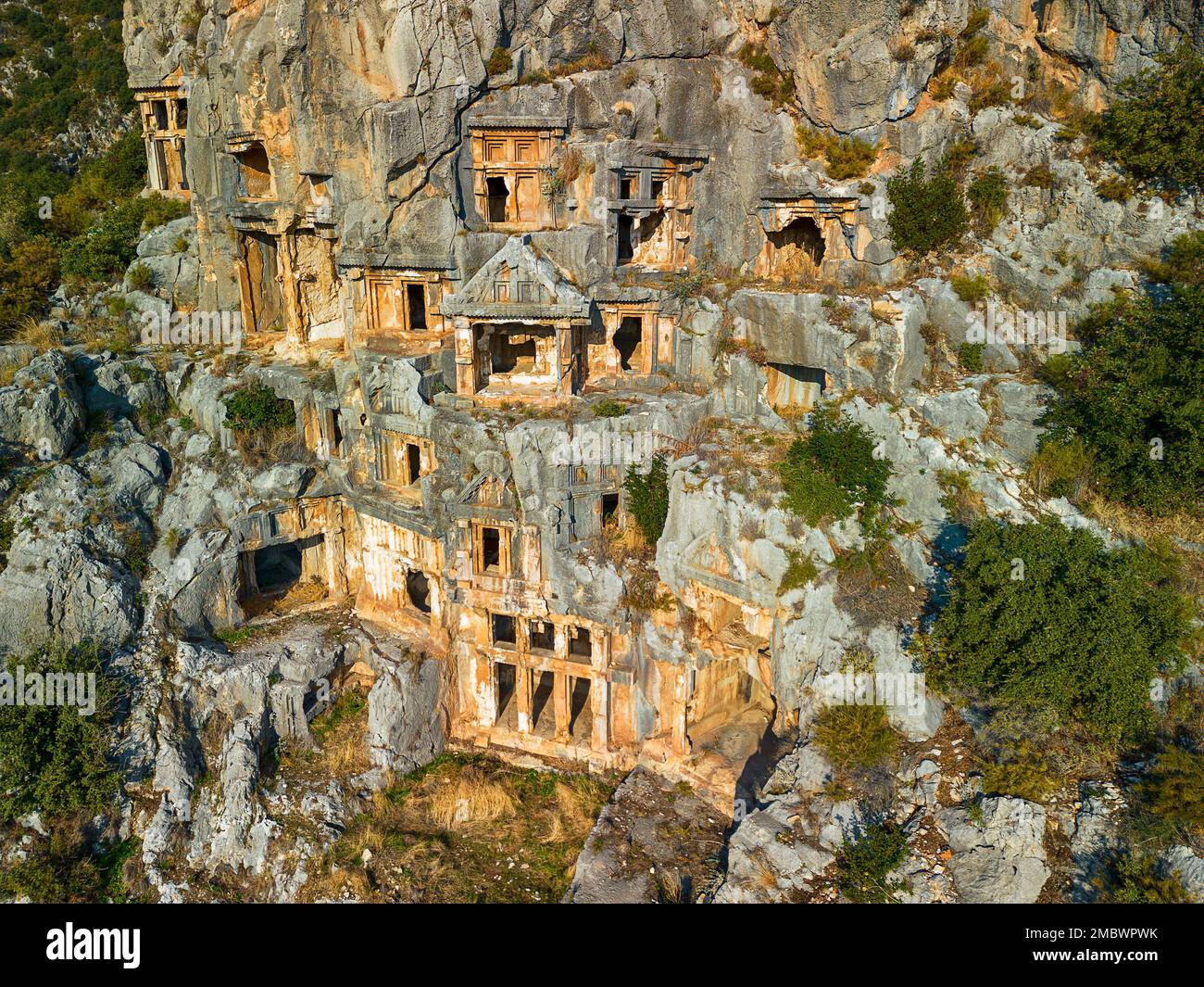 Ruins of ancient city Myra in Demre, Turkey Aerial Top view photo by ...