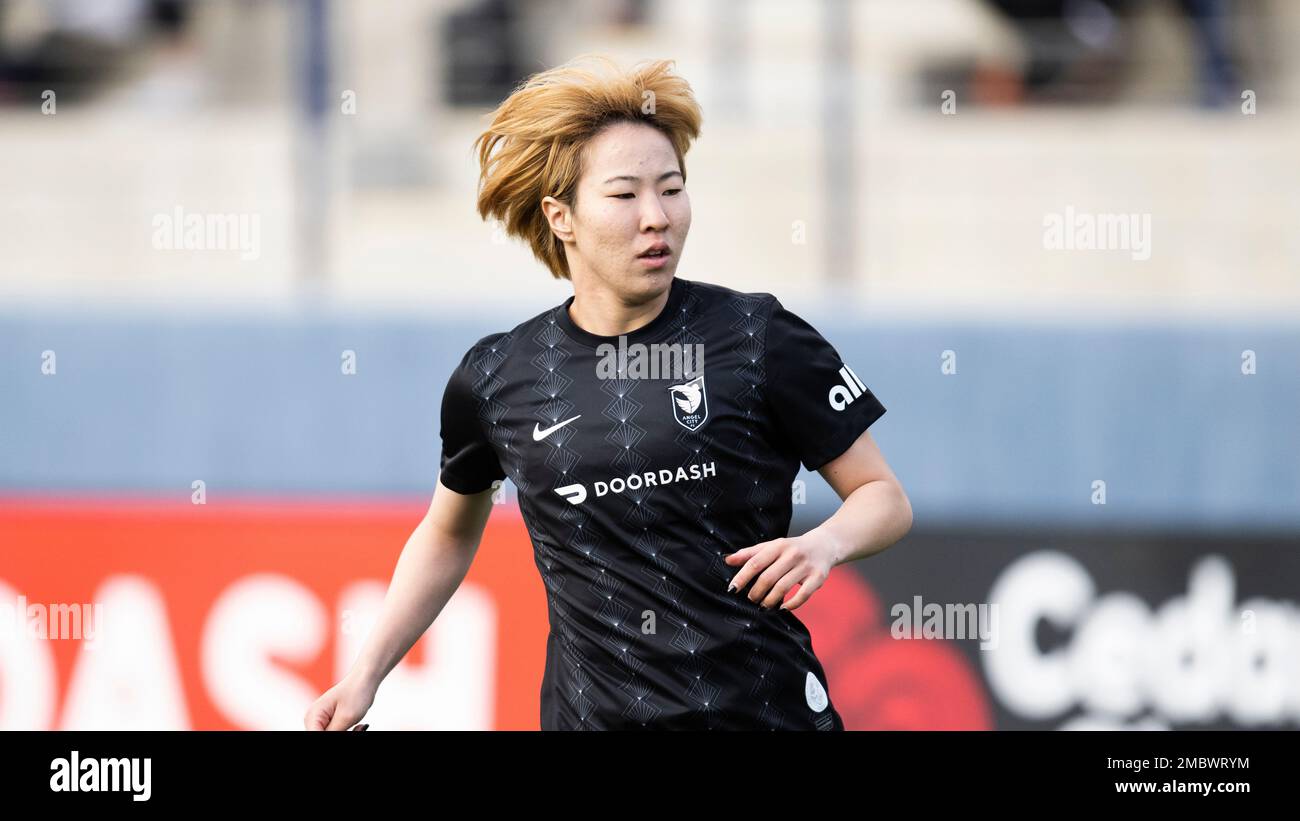 Angel City FC forward Jun Endo during an NWSL Challenge Cup soccer ...