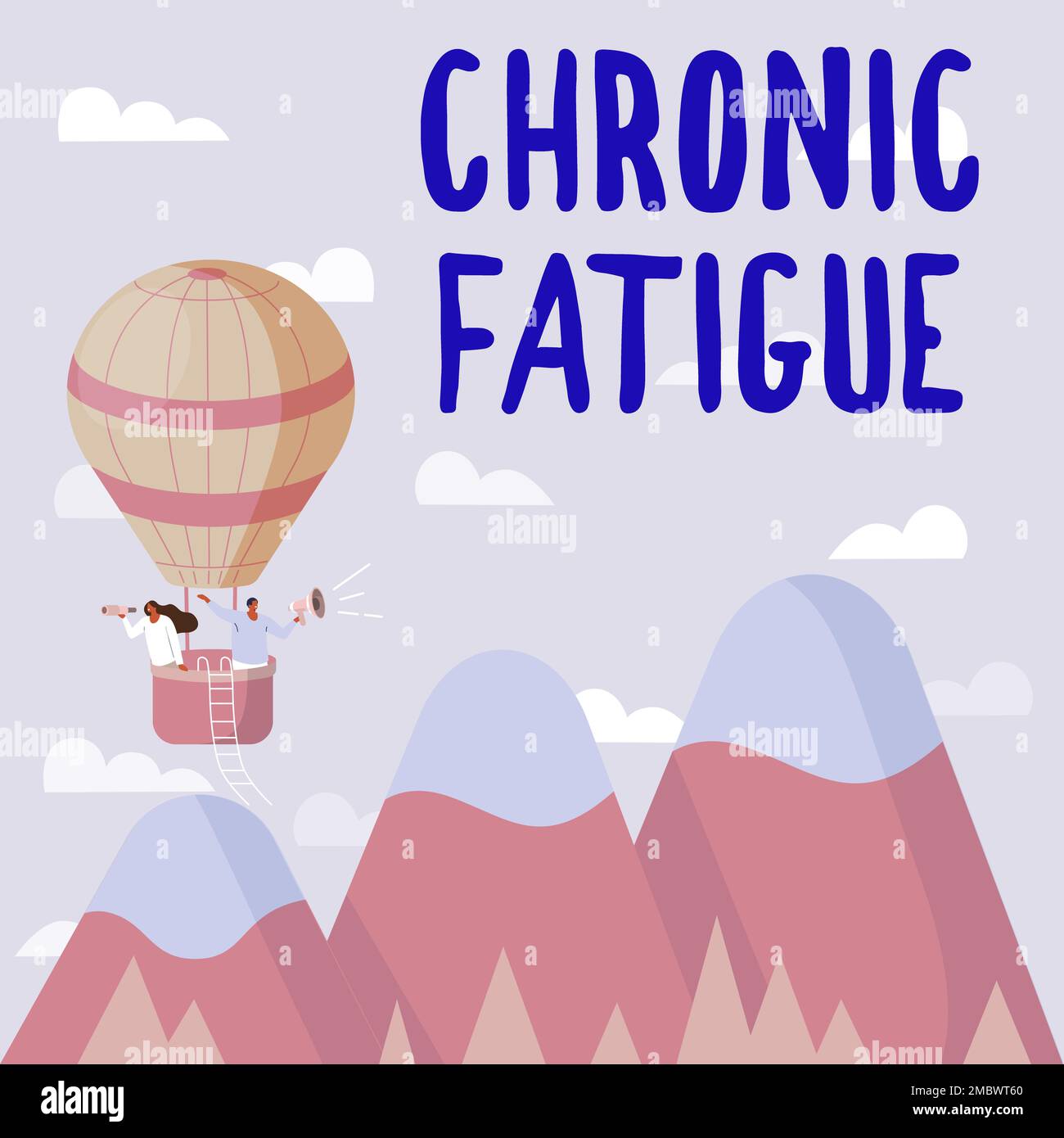 Inspiration showing sign Chronic Fatigue. Concept meaning A disease or ...