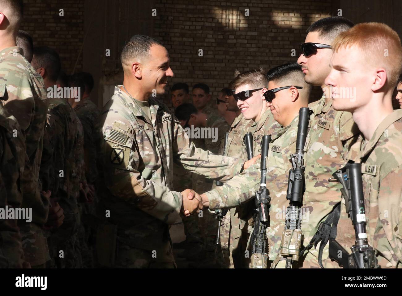 Command Sgt. Maj. Mark Frantz, the Task Force Santiago command sergeant ...