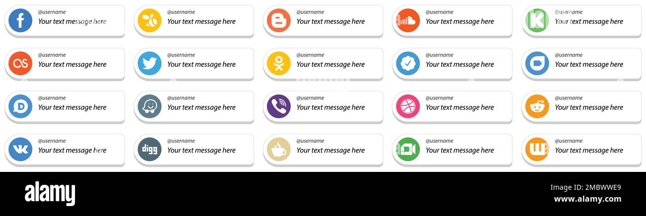 Tw icons Stock Vector Images - Alamy