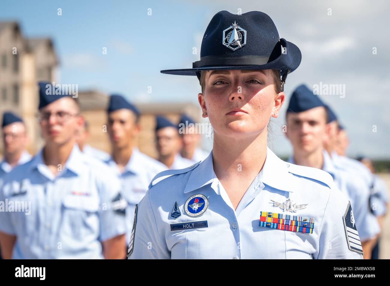 U.S. Space Force Tech Sgt. Michelle Holt, Military Training Instructor ...