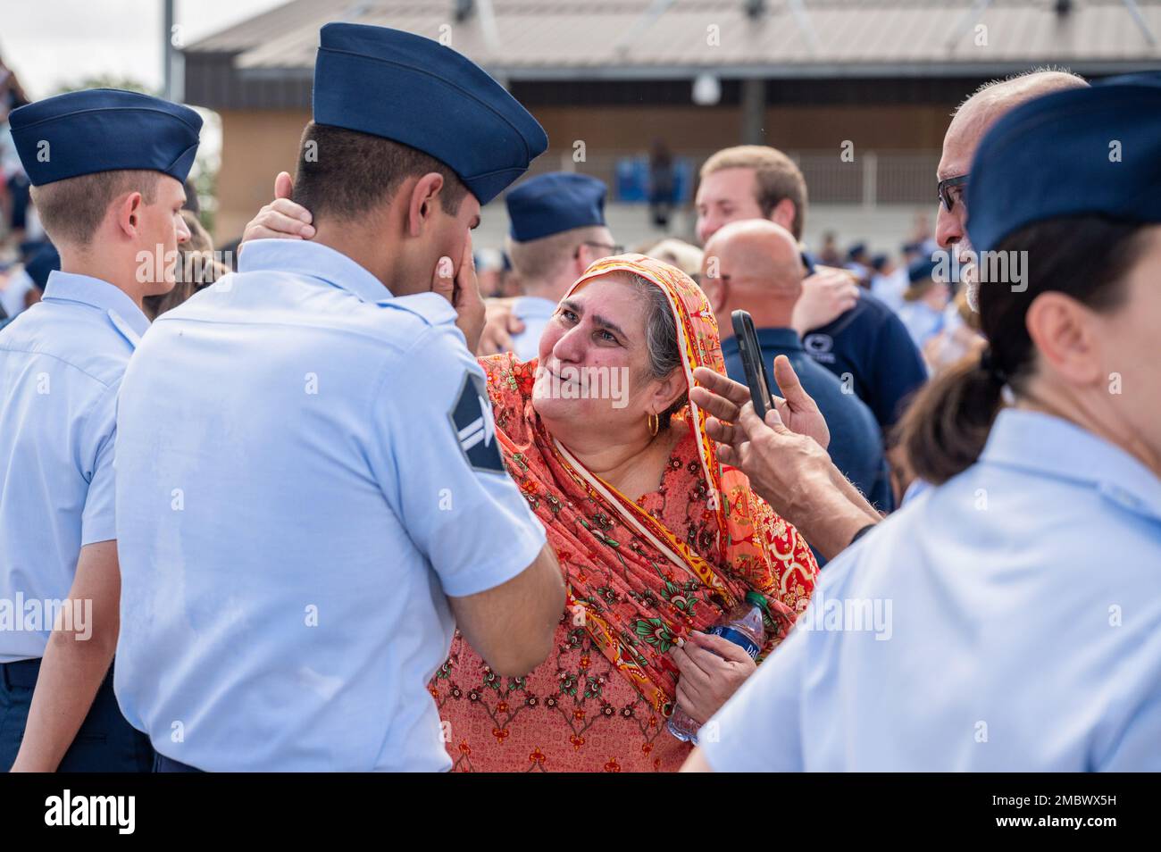 A U.S. Space Force Guardian is reunited with his family after a basic ...