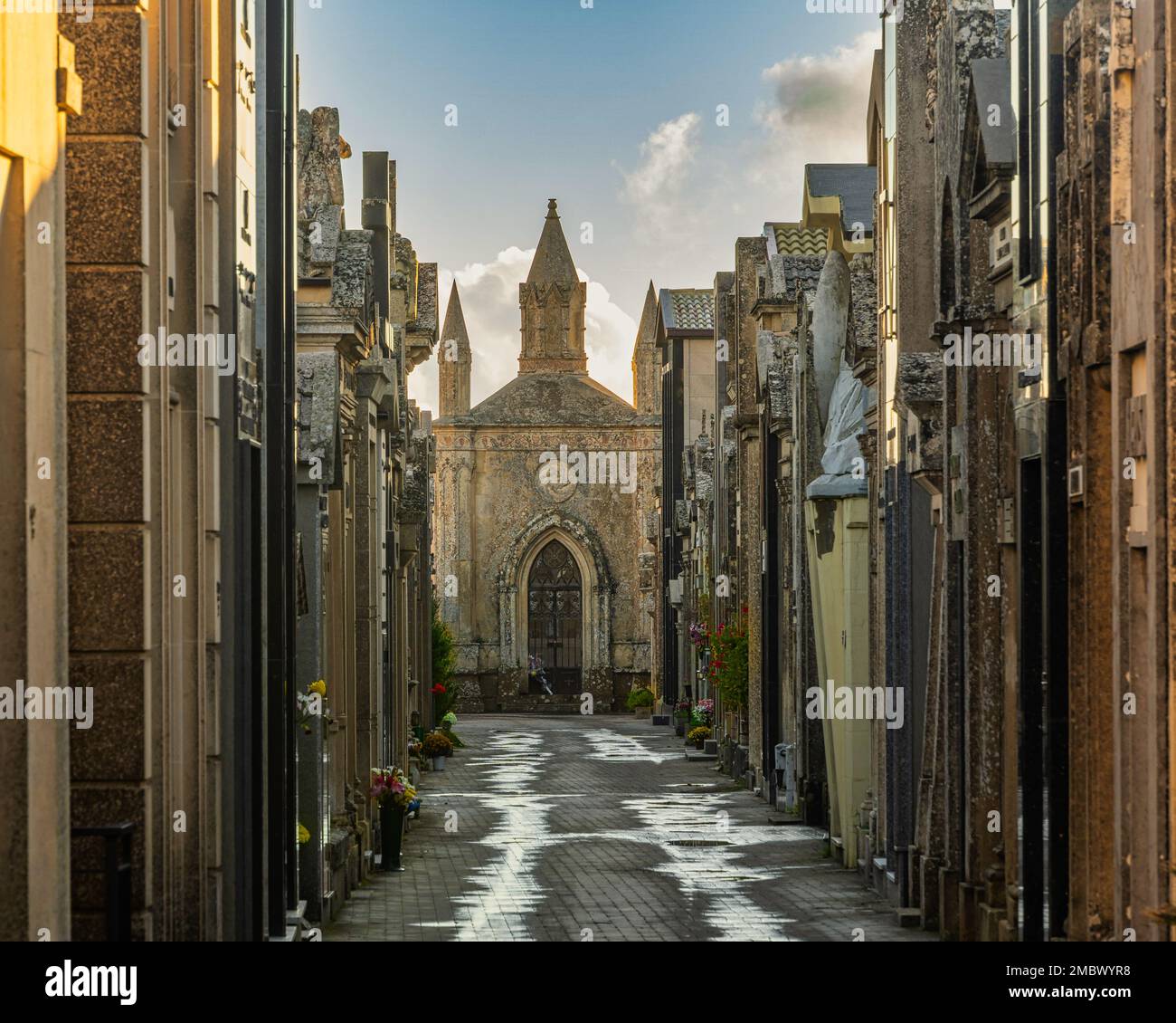 The Enna cemetery houses tombs, aedicules and funeral chapels of high ...