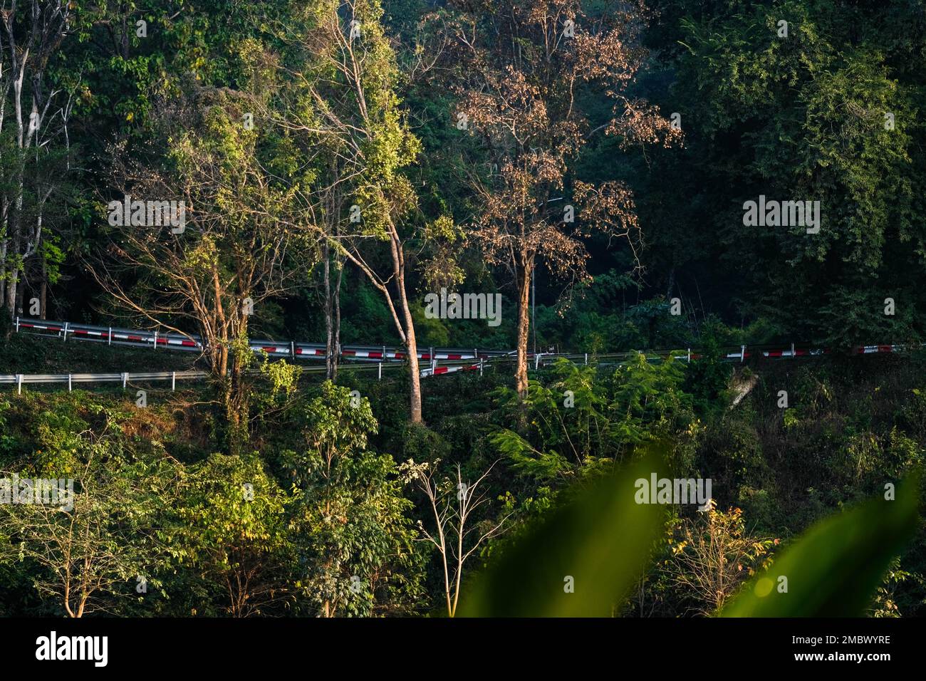 Straight road guardrail hi-res stock photography and images - Alamy