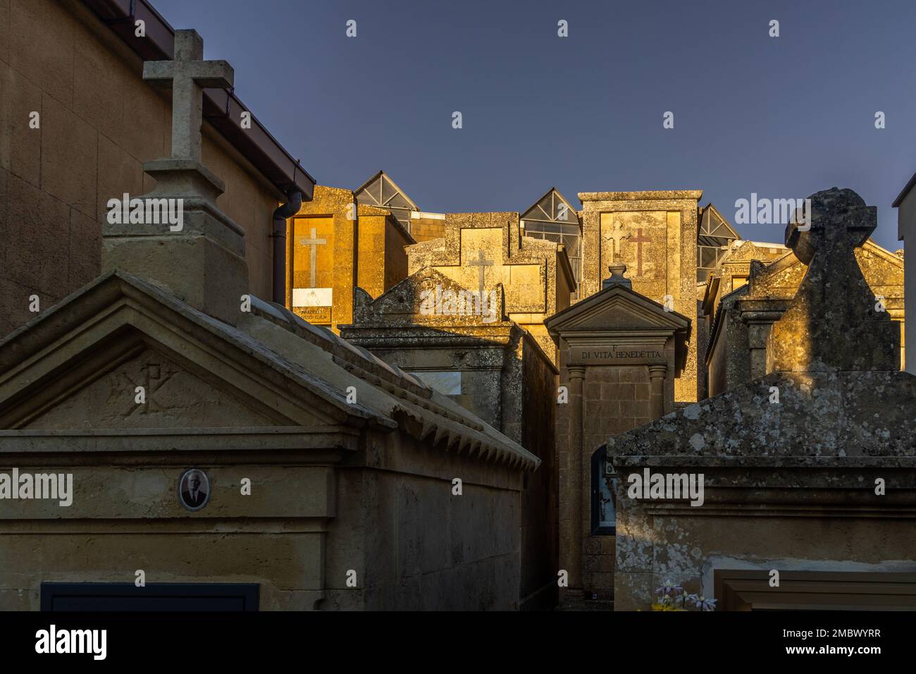 The Enna cemetery houses tombs, aedicules and funeral chapels of high ...