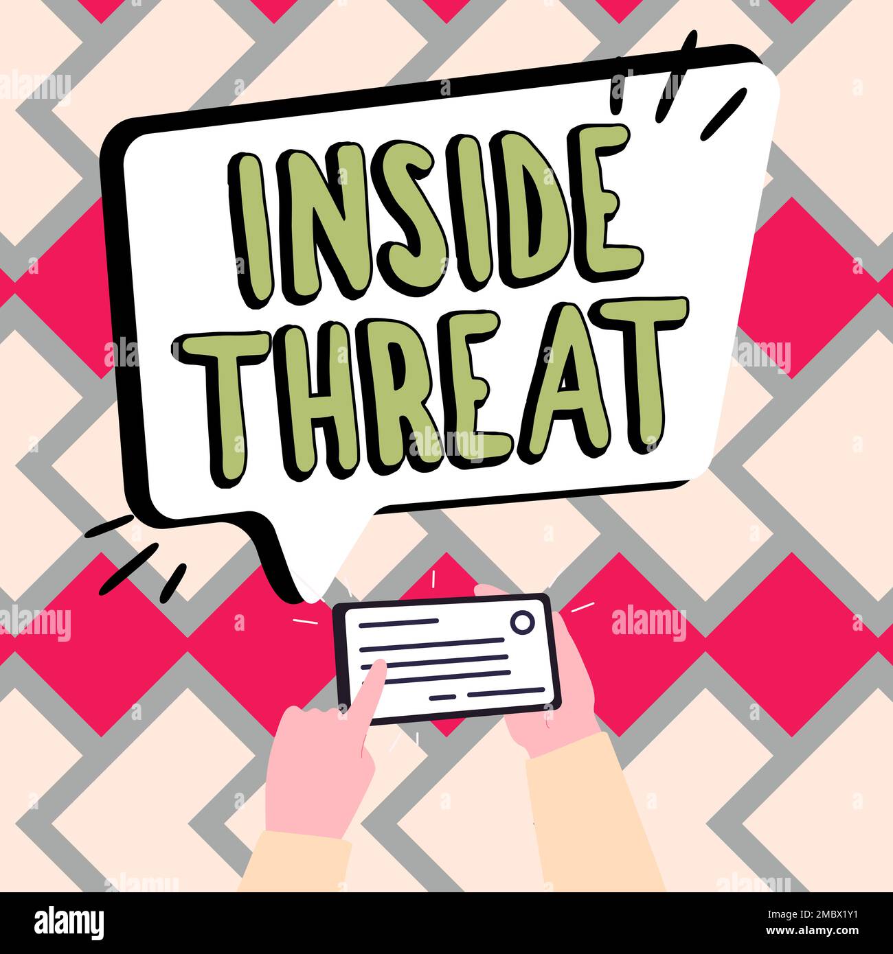 Conceptual caption Inside Threat. Business showcase Information that ...