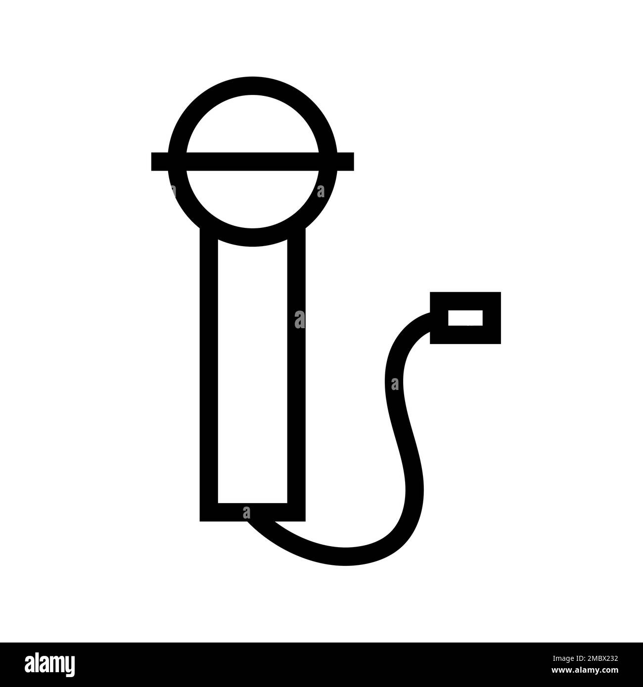 Karaoke line icon isolated on white background. Black flat thin icon on ...