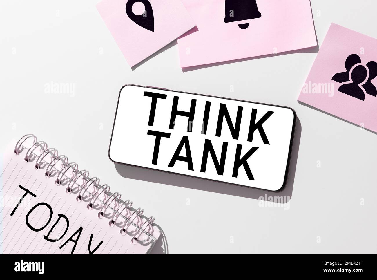 Hand writing sign Think Tank. Concept meaning Thinking of Innovative ...