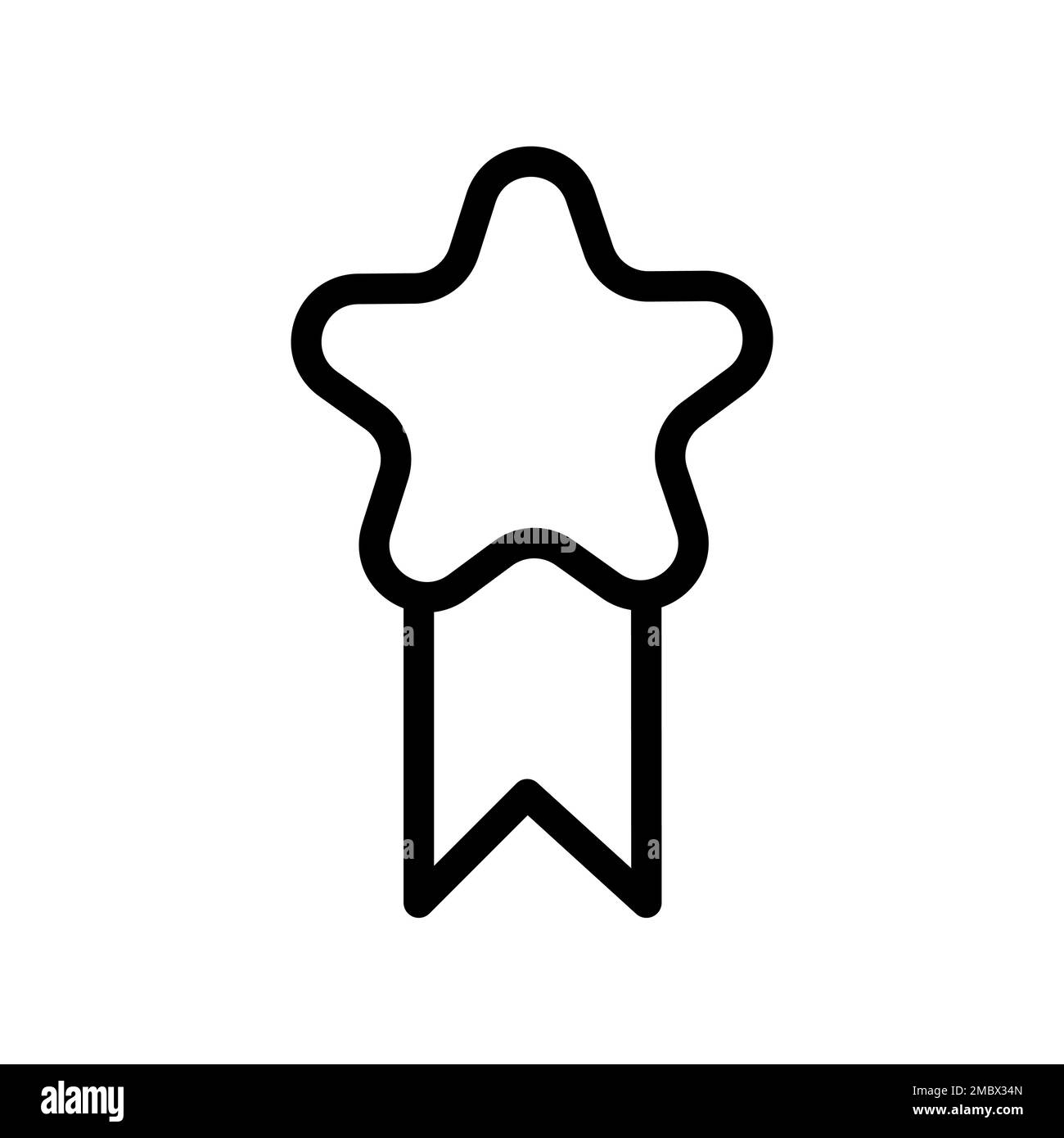 Badge line icon isolated on white background. Black flat thin icon on ...