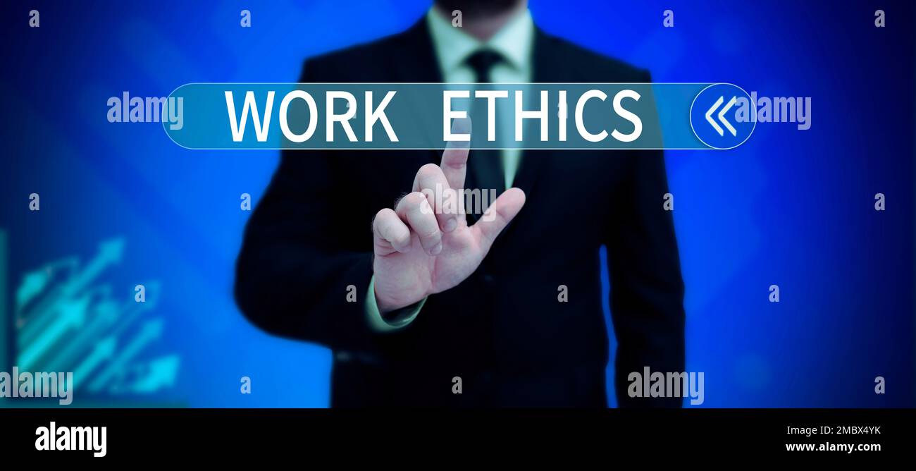 Conceptual display Work Ethics. Concept meaning A set of values ...