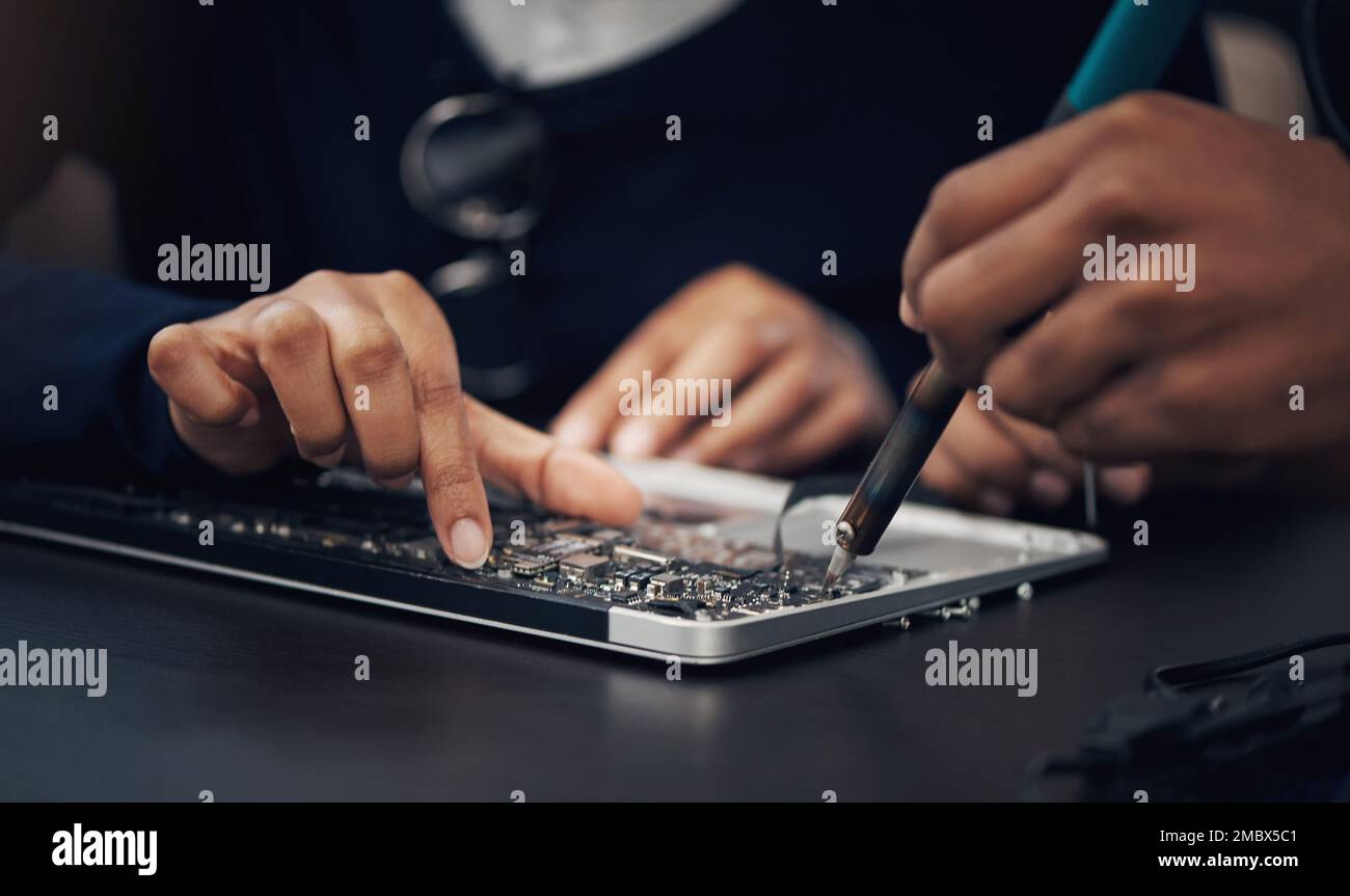 Teamwork makes technology work hi-res stock photography and images - Alamy