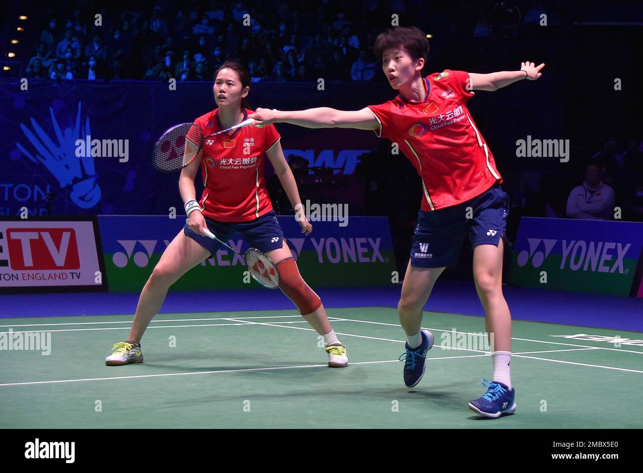 China's Zhang Shu Xian, right, and Zheng Yu, compete against Japan's ...