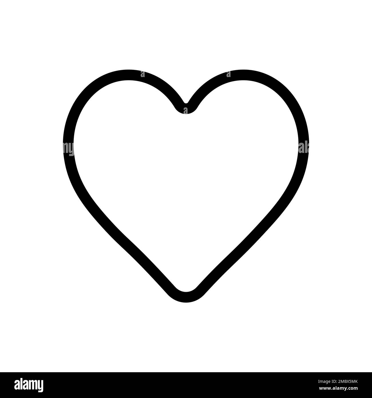 Simple Black Heart Outline