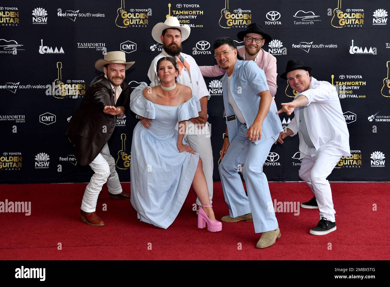 Fanny Lumsden and The Prawnstars arrive at the Golden Guitar Awards ...