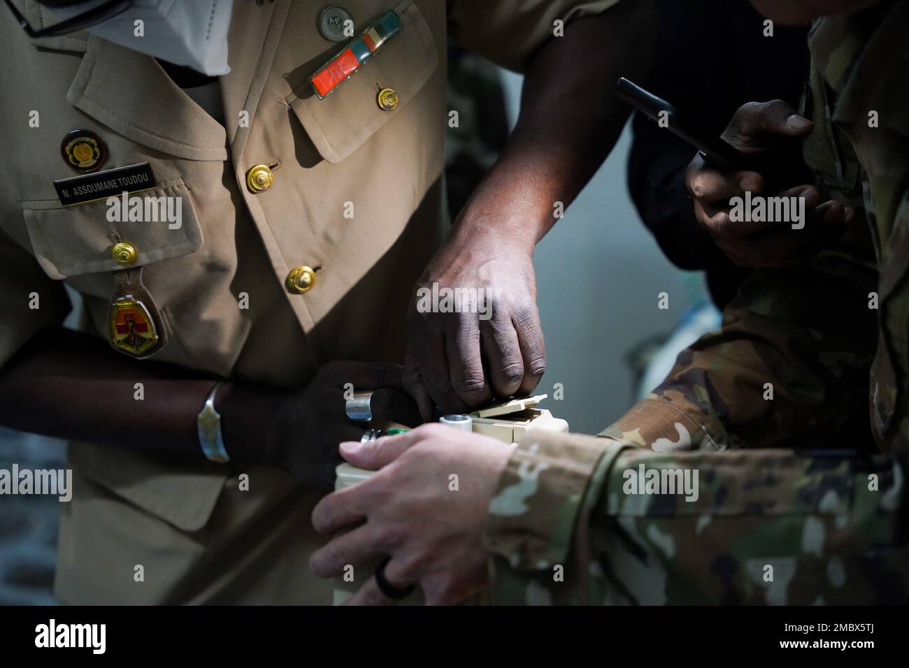 Indiana Air National Guard Lt. Col. Kenneth Hanson, a flight surgeon ...