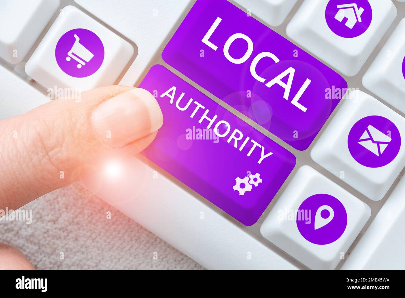 Sign displaying Local Authority, Business overview the group of people ...