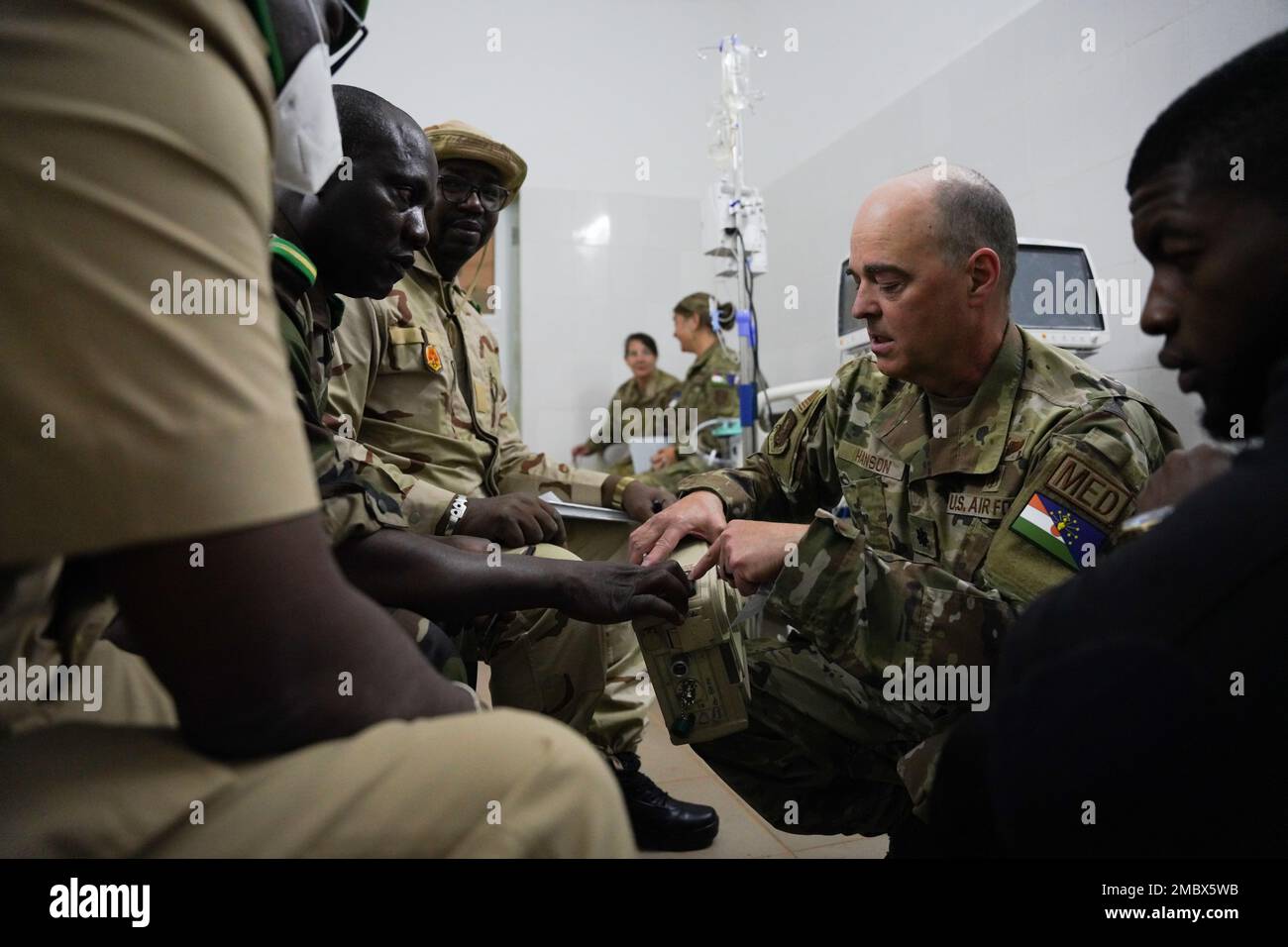 Indiana Air National Guard Lt. Col. Kenneth Hanson, a flight surgeon ...