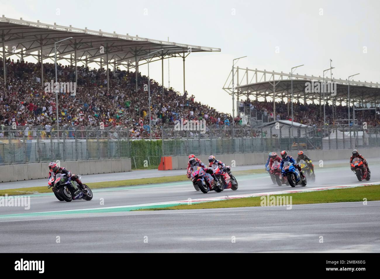 Moto GP riders compete during Moto GP Pertamina Grand Prix of Indonesia ...