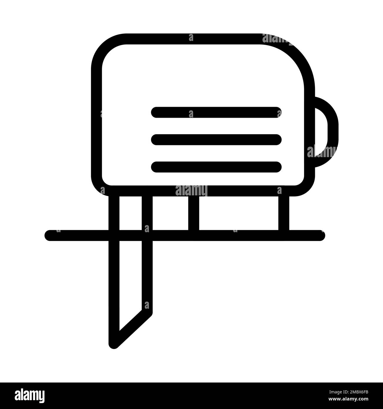 Electro jig saw line icon isolated on white background. Black flat thin ...