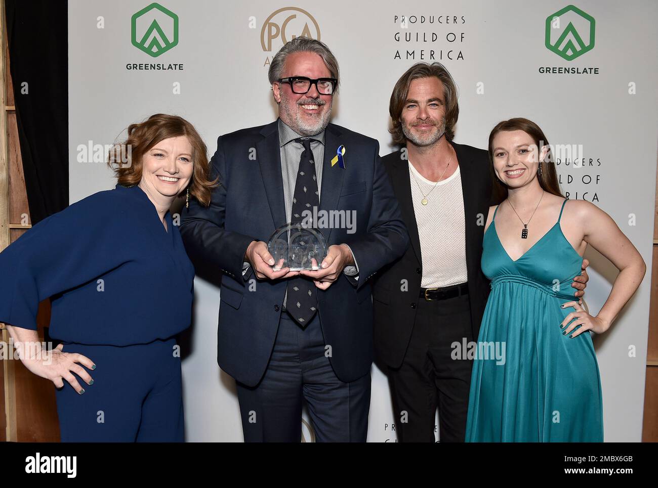 Gabrielle Mahon, from left, Scott Ferguson, Chris Pine, and Lauren ...