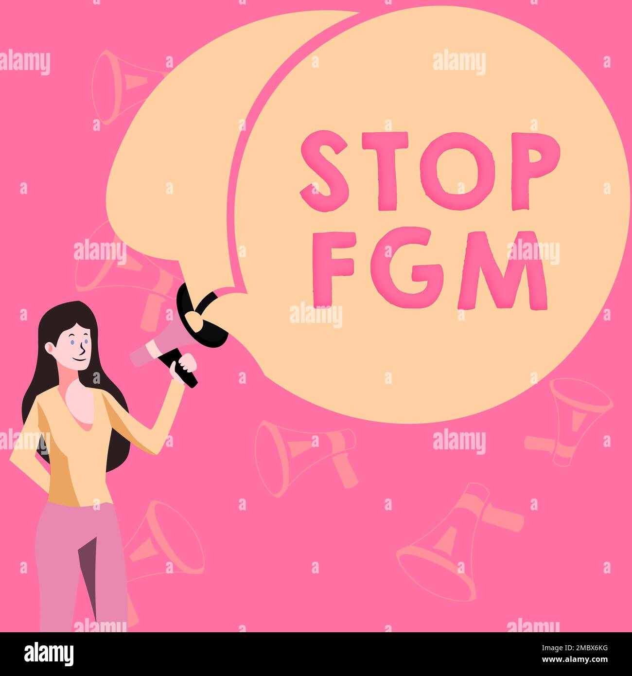 Conceptual display Stop Fgm. Word Written on Put an end on female ...