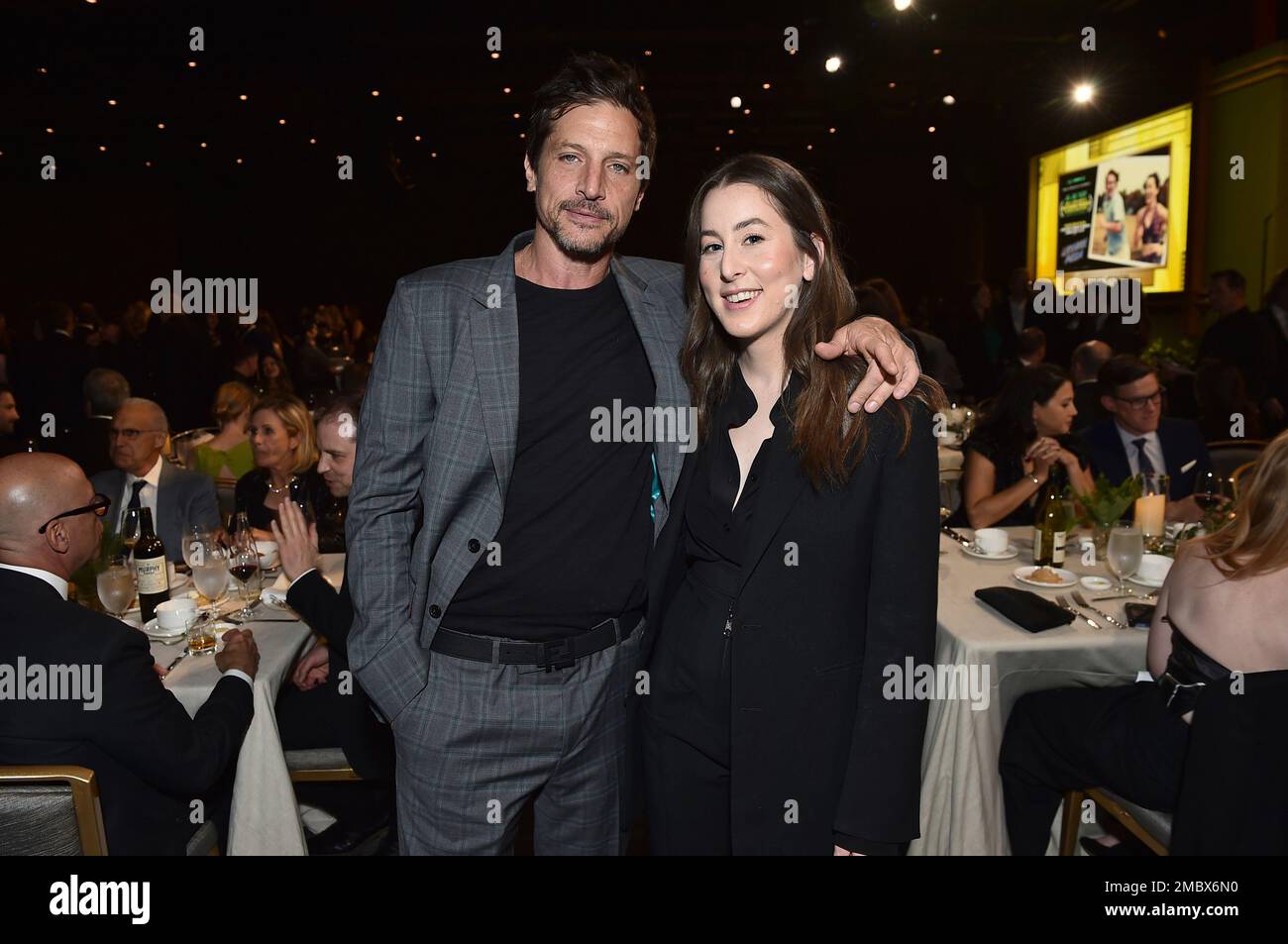 Simon Rex, left, and Alana Haim attend the 33rd Annual Producers Guild ...