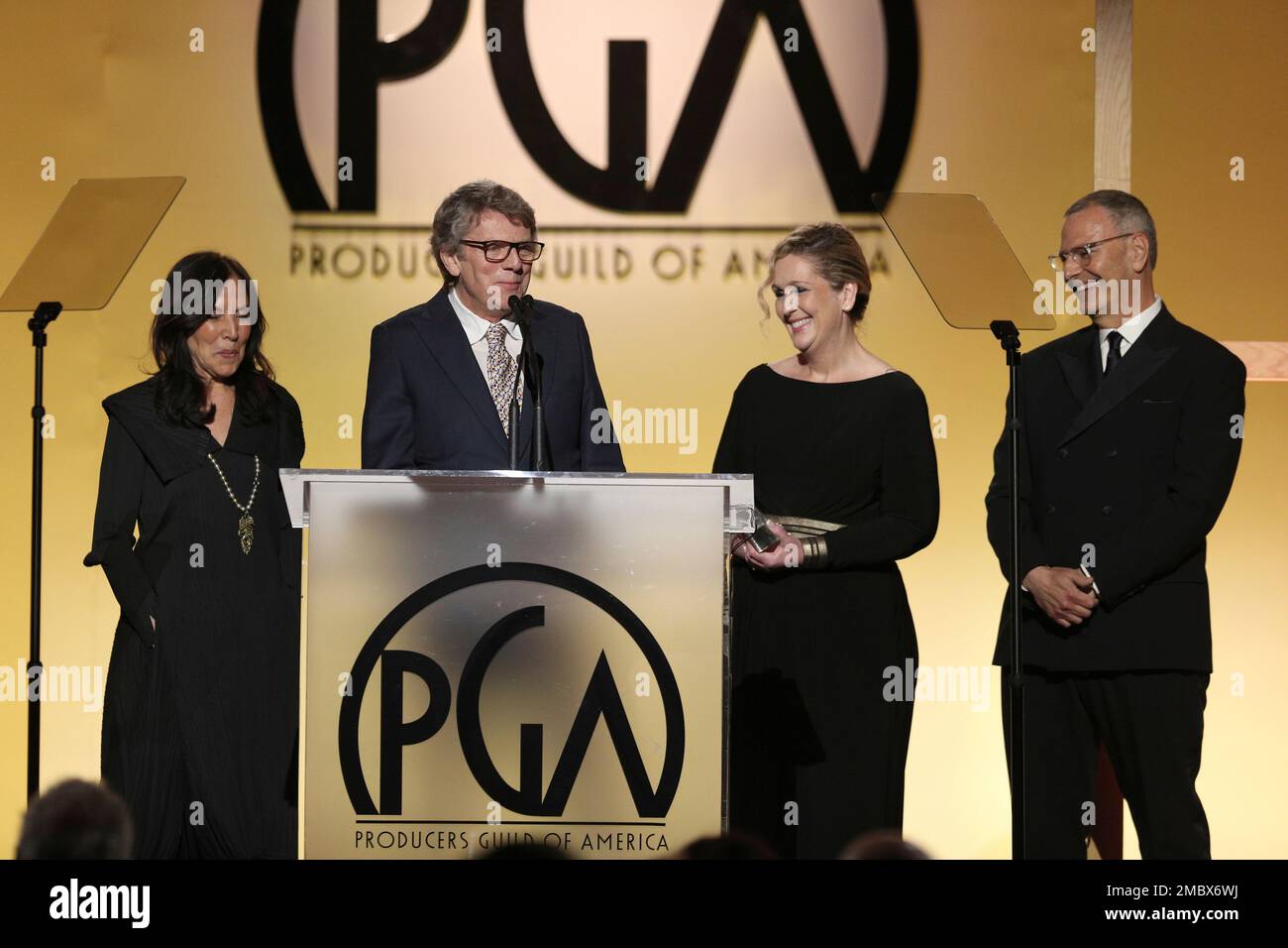 Olivia Harriso, from left, Jonathan Clyde, Clare Olssen, and Ken Kamins ...