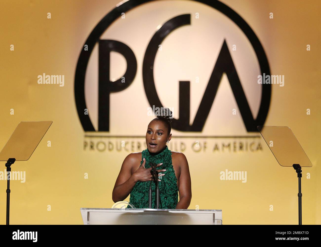 Issa Rae accepts the Visionary Award on-stage at the 33rd Annual ...