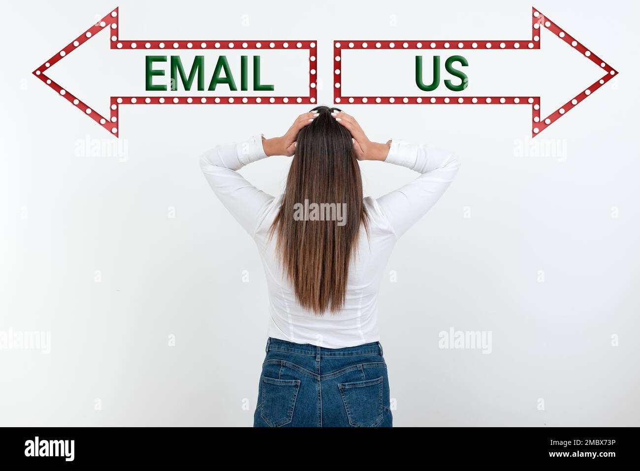 Hand writing sign Email Us. Concept meaning Sending a commercial ...