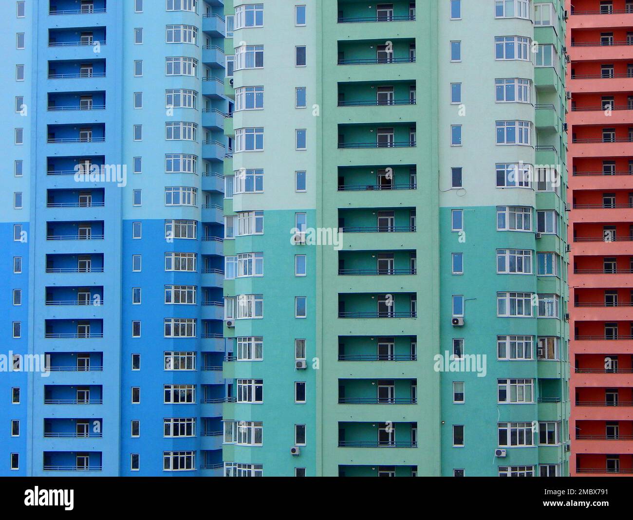 Facades Of Modern Colorful High Rise Houses Stock Photo - Alamy