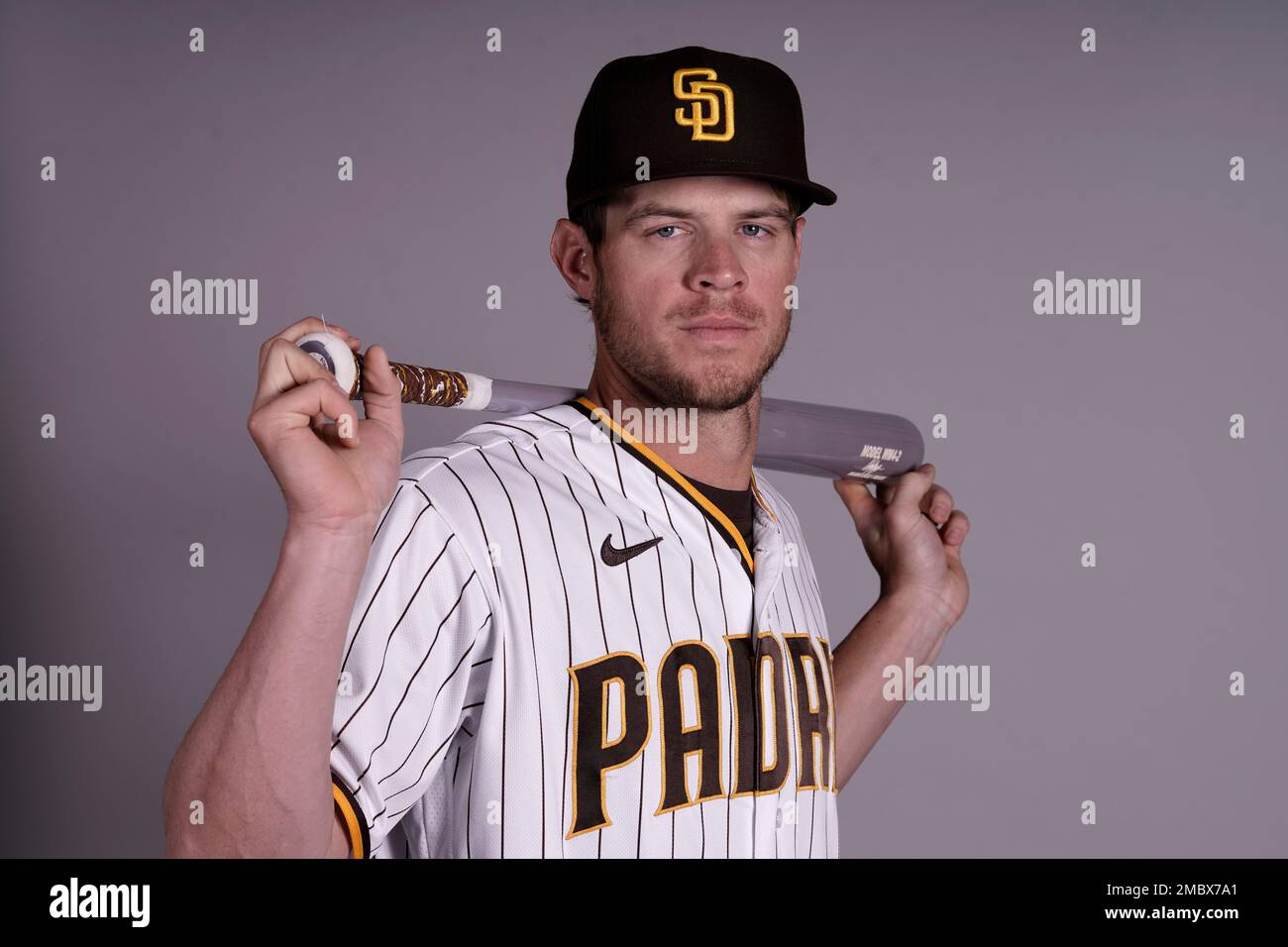 This is a 2022 photo of Wil Myers of the San Diego Padres baseball team ...