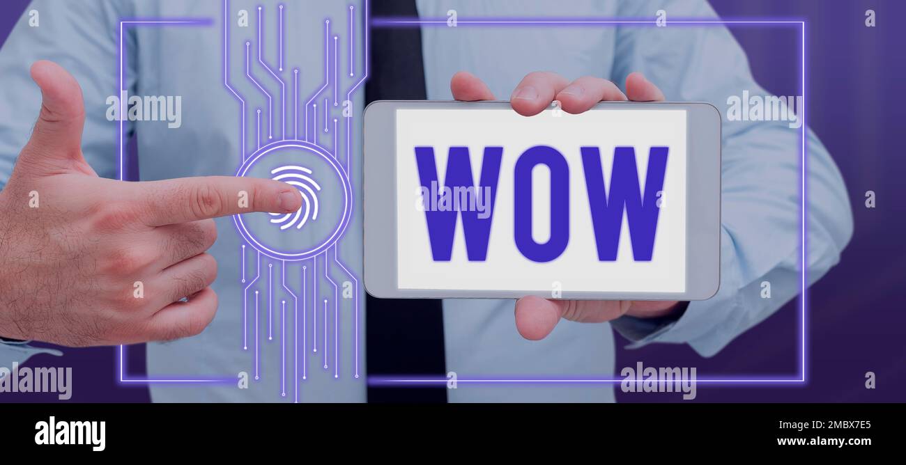 Conceptual display Wow. Business approach Expressing astonishment and ...