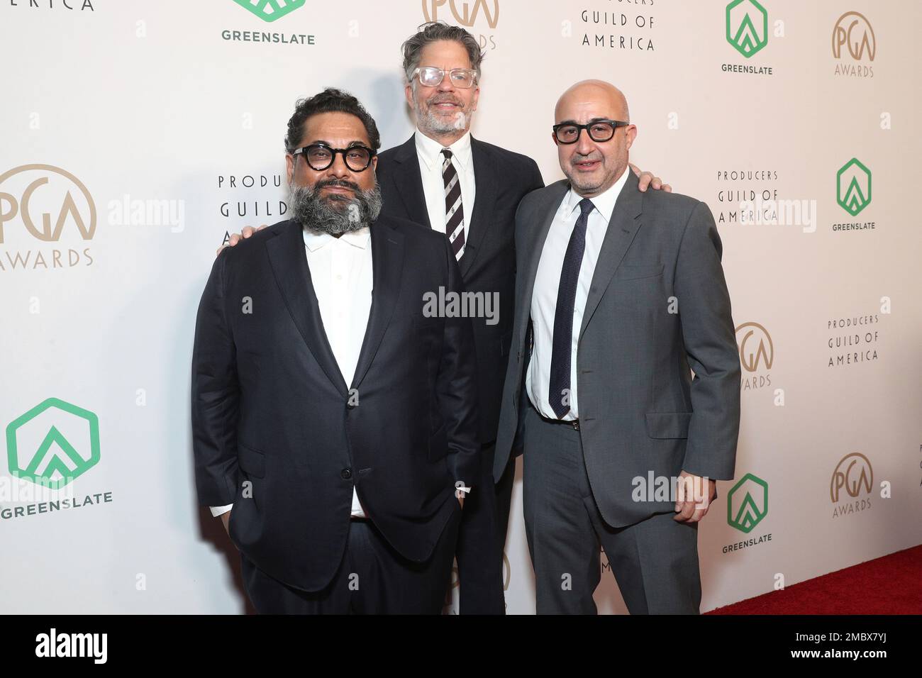 Joseph Patel, from left, Robert Fyvolent and David Dinerstein arrive at ...