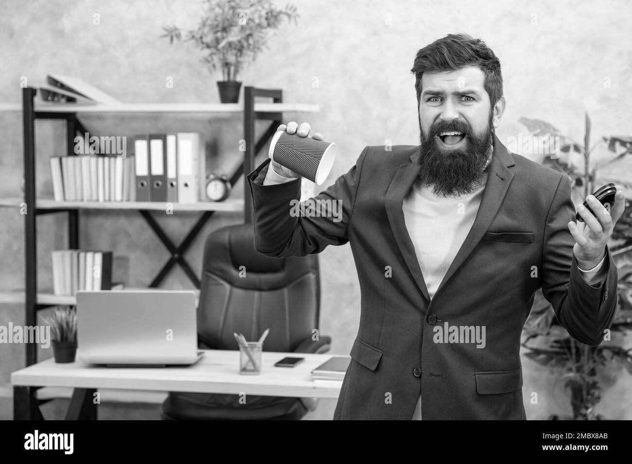 Employee complaining Black and White Stock Photos & Images - Alamy