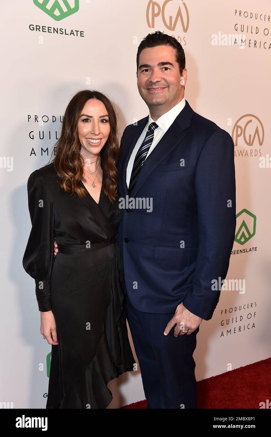 Randy Hurwitz, left, and Jon Hurwitz arrive at the 33rd Annual Producers Guild Awards at the ...
