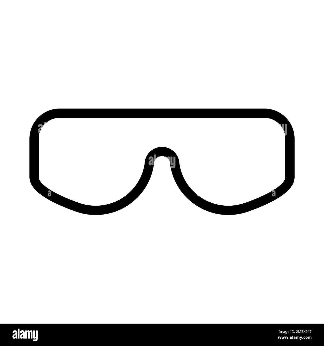 Glasses line icon isolated on white background. Black flat thin icon on ...
