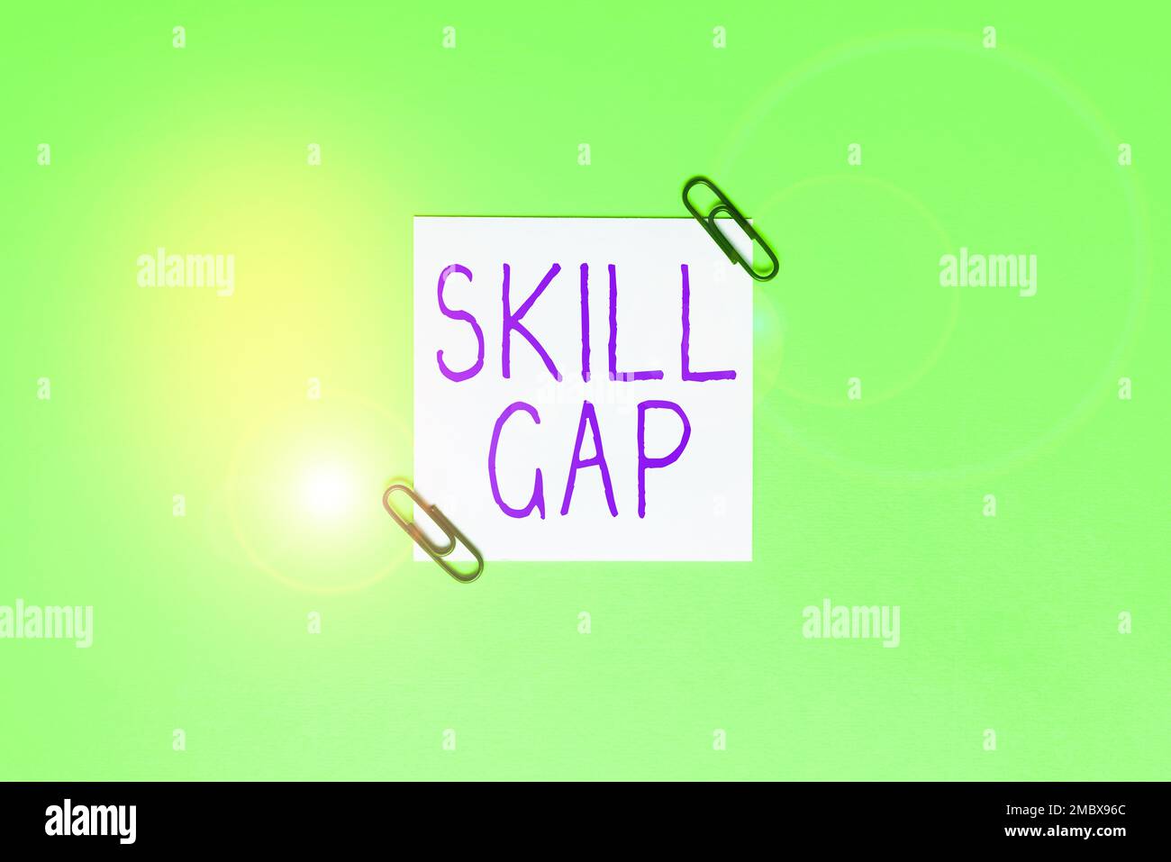 Text showing inspiration Skill Gap. Word for Refering to a person's ...