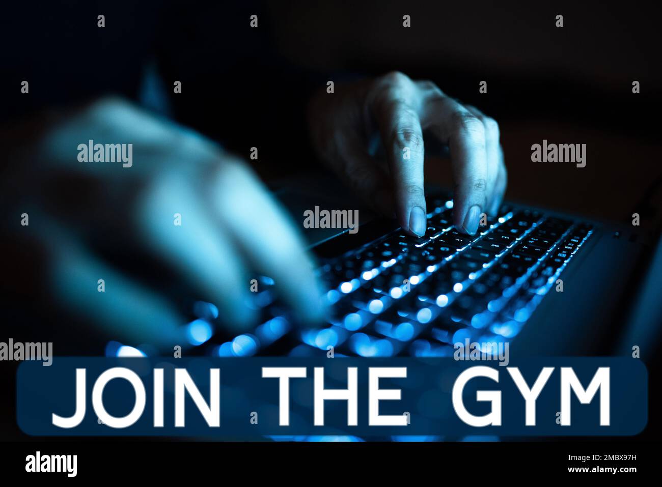 Inspiration showing sign Join The Gym. Business showcase Motivation to ...